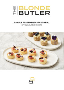 Menus - The Blonde Butler